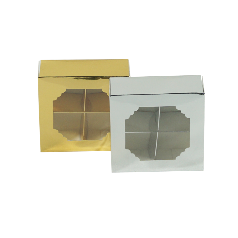 10x10x3 cm custom Box with 4 Grid Insert and Clear Window - Gifts ...