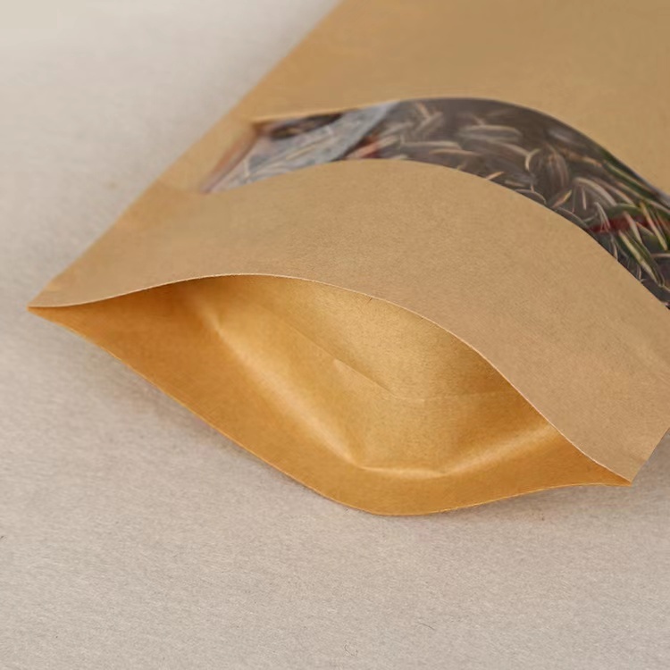 Custom Stand Up Plastic Pouch - Brown Kraft Paper - Eco Friendly Mylar ...