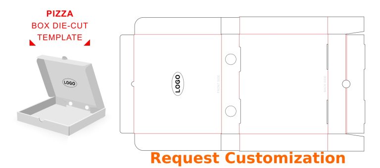 Pizza Box Dieline - Limcy Packaging