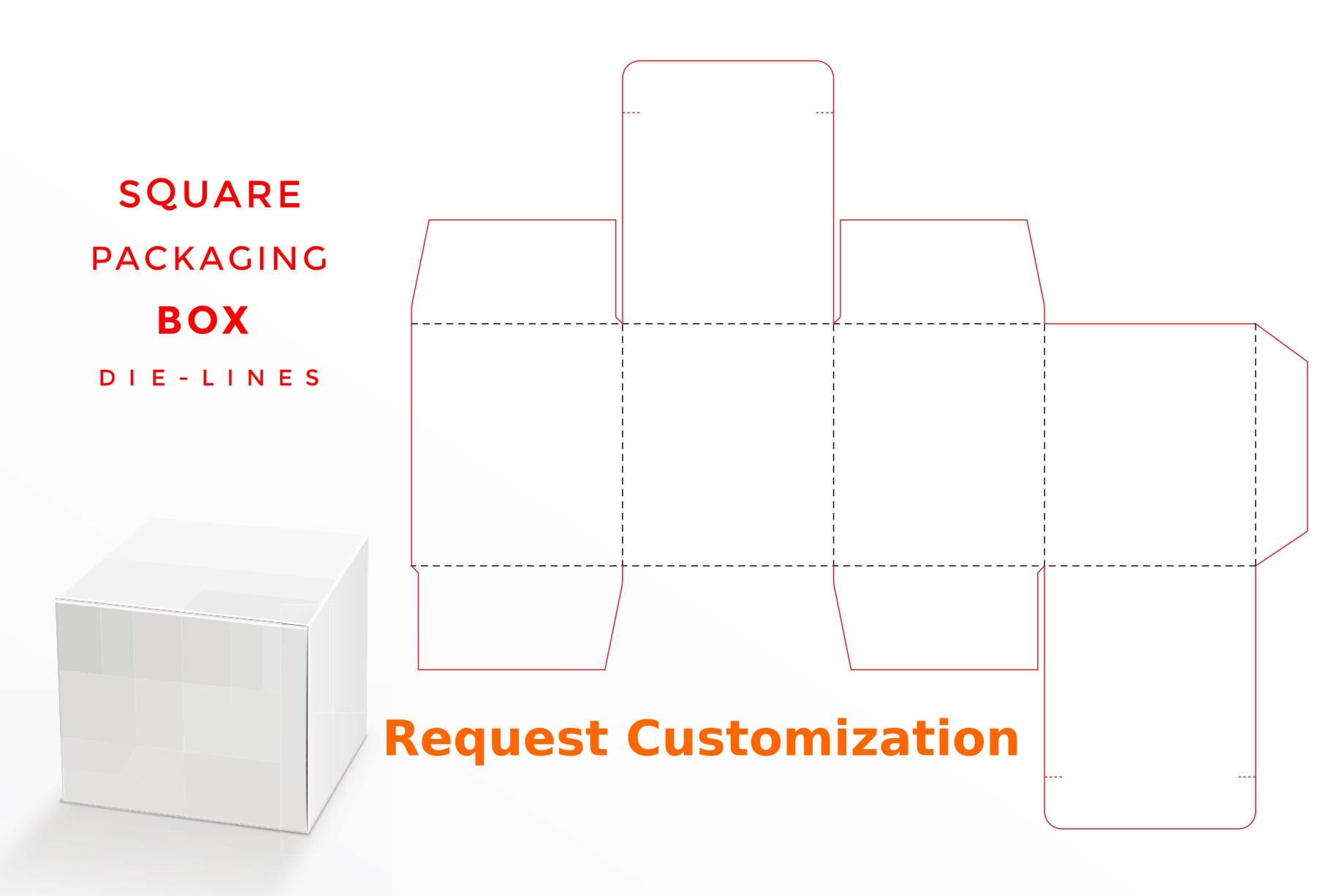 Square Packaging Box Dieline - Limcy Packaging Square Packaging Box Dieline - Limcy Packaging