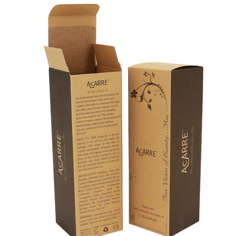 3.4 OZ Bottle Boxes - Wholesale - Custom Printed - Cardboard