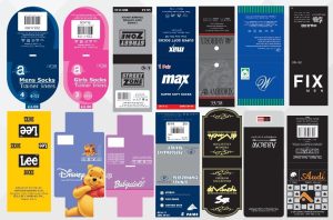 Cardboard Custom Socks Hang Tags