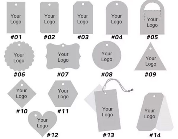 Three Piece Custom Hang Tags for Clothing - Wholesale Pricing