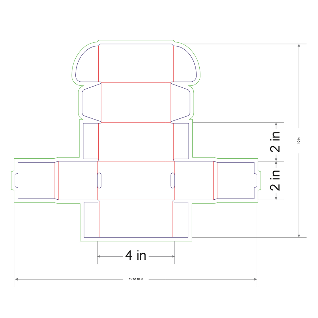 4x2x2 in Mailer Box Template